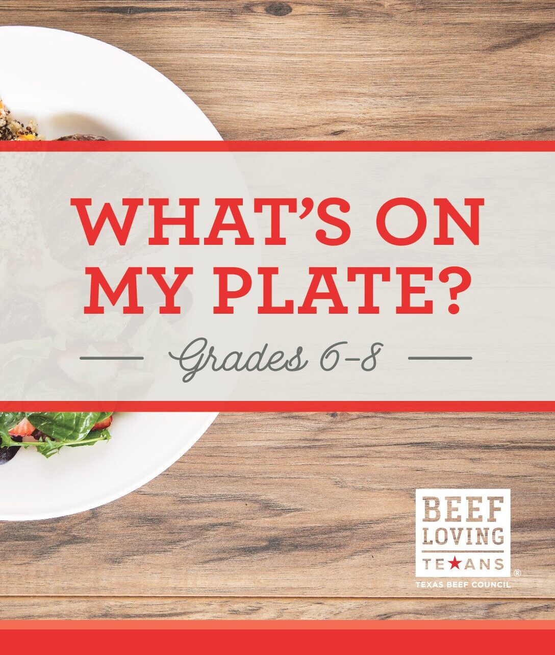 What's on My Plate? Grades 6-8 | Beef Loving Texans | Beef Loving ...